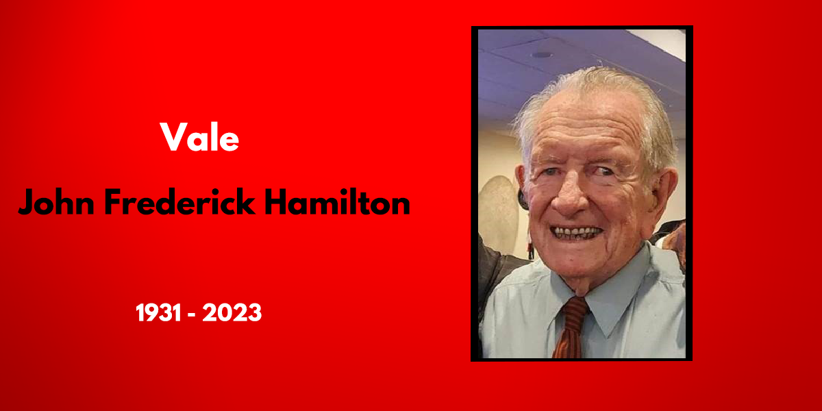 Vale John Frederick Hamilton - West Adelaide Football Club