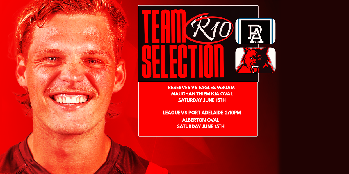 Senior Men's Team Selection - Round 10 - West Adelaide Football Club