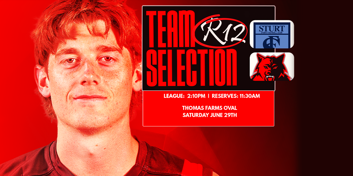 League & Reserves Team Selection - Round 12 - West Adelaide Football Club