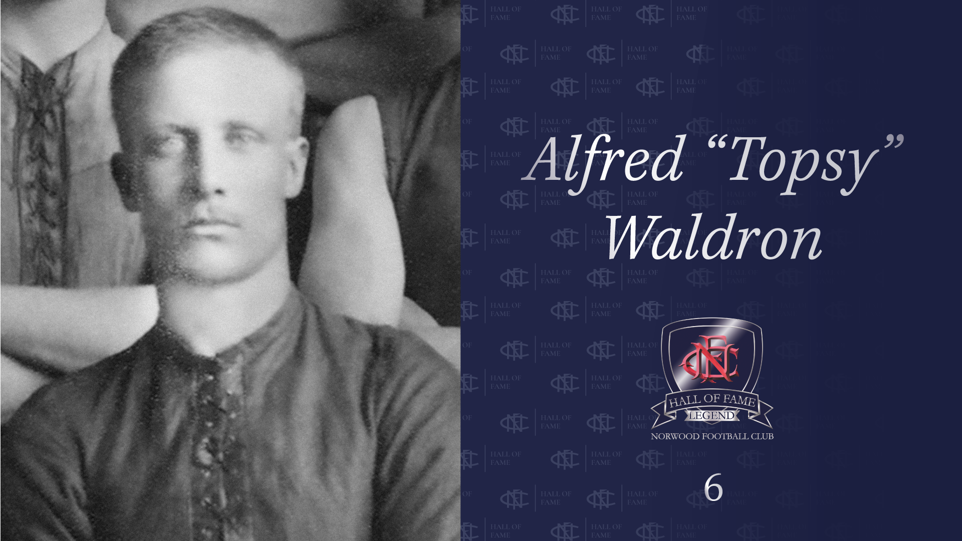 NFC Hall of Fame LEGEND - Topsy Waldron - Norwood Football Club