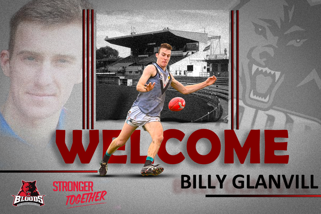 Bloods sign Billy Glanvill - West Adelaide Football Club