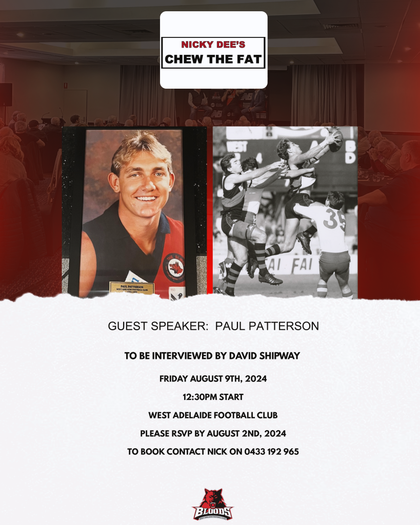 Nicky Dee's Chew The Fat Lunch 9/08/2024 - West Adelaide Football Club