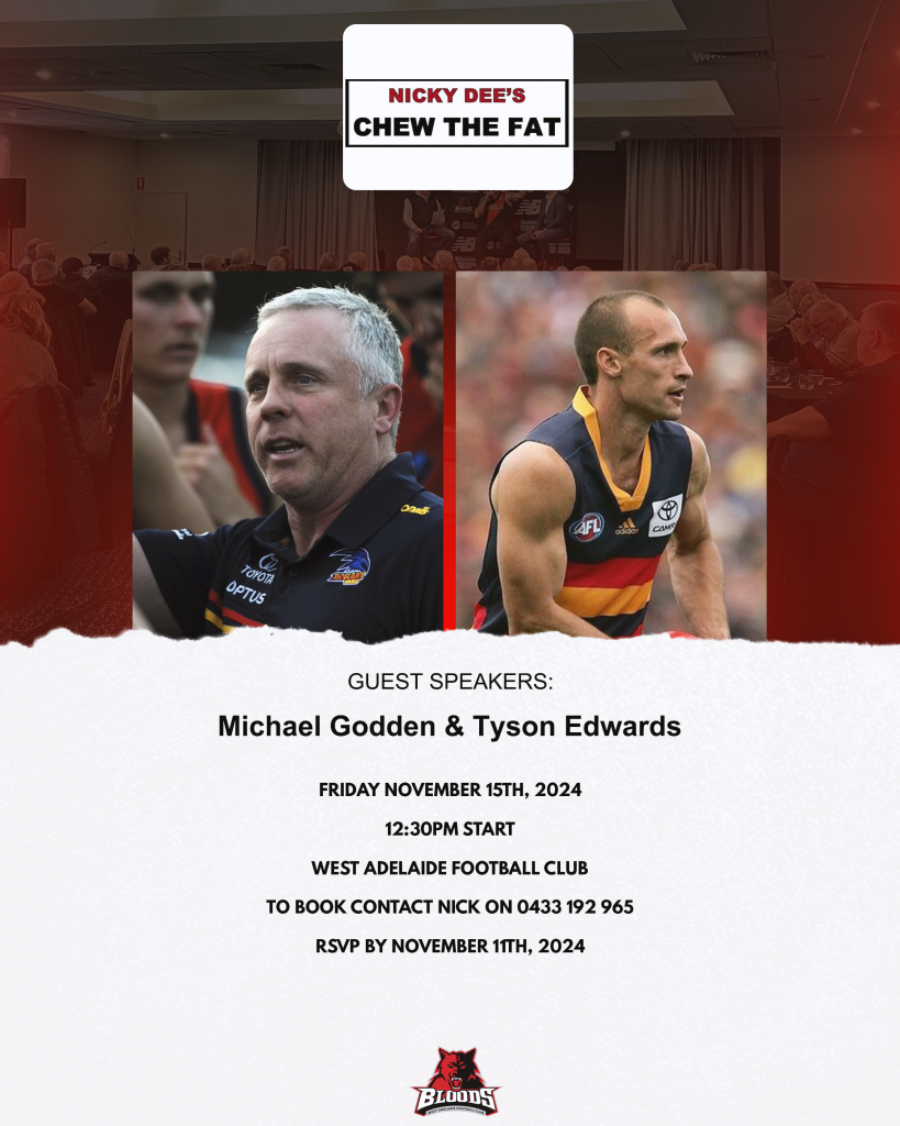 Nicky Dee's Chew The Fat Lunch - West Adelaide Football Club