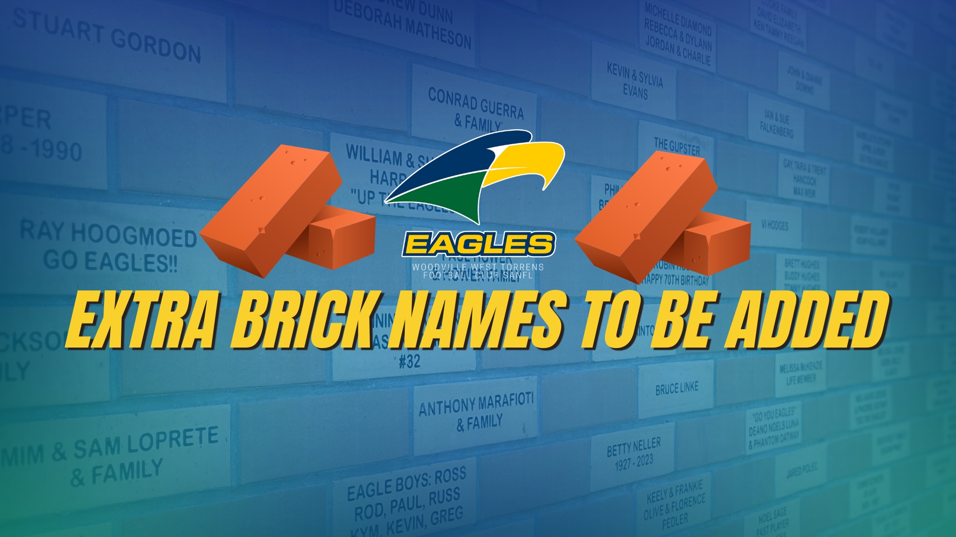 EXTRA BRICK NAMES TO BE ADDED - FINAL CHANCE TO BE PART OF HISTORY ...